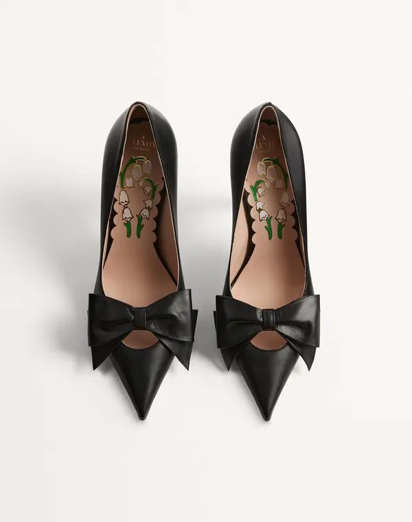 Valentino Garavani Bow Detail Kidskin Pumps - Black