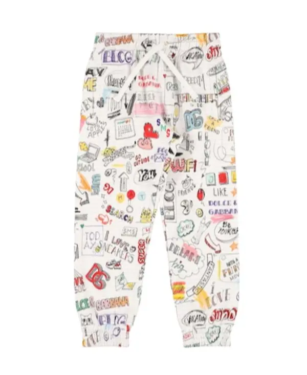Dolce & Gabbana Printed Cotton Sweatpants - White