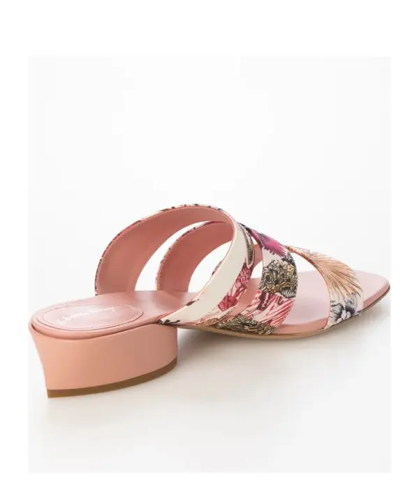 FERRAGAMO Floral High-heeled Slippers