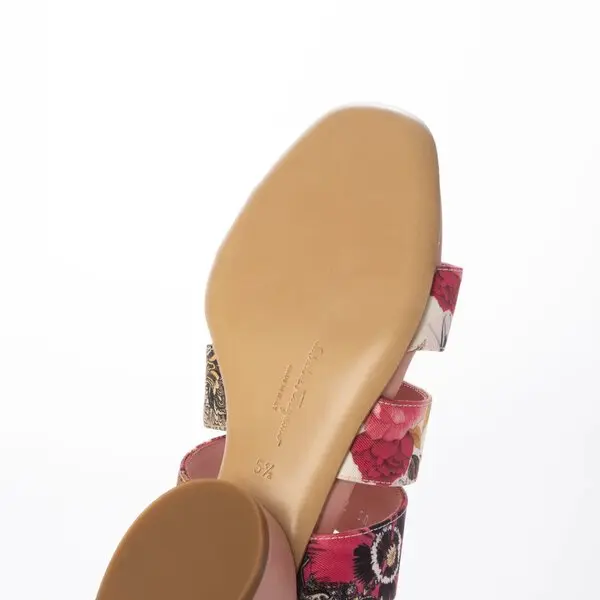 FERRAGAMO Floral High-heeled Slippers