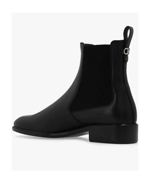 FERRAGAMO Gancini Logo Chelsea Boots