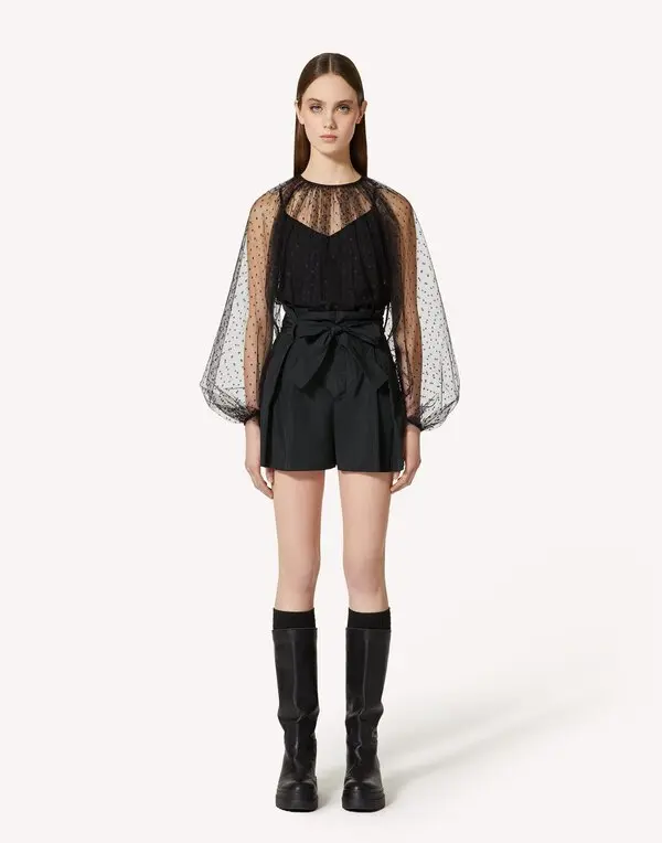 Red Valentino High Waist Bow Shorts