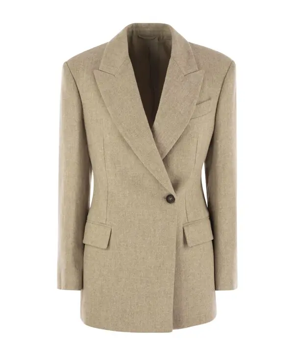 Brunello Cucinelli Single-breasted Wrap-around Waist Jacket