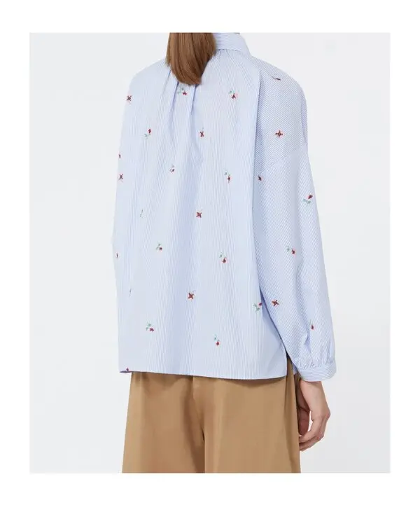 Max Mara Embroidered Striped Shirt