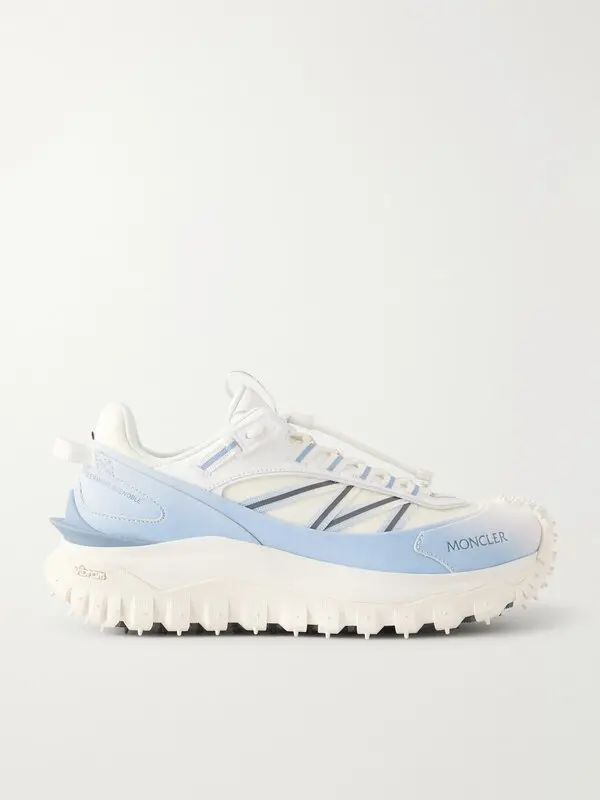 Moncler Trailgrip Gtx Leather-trimmed Mesh And Canvas Sneakers