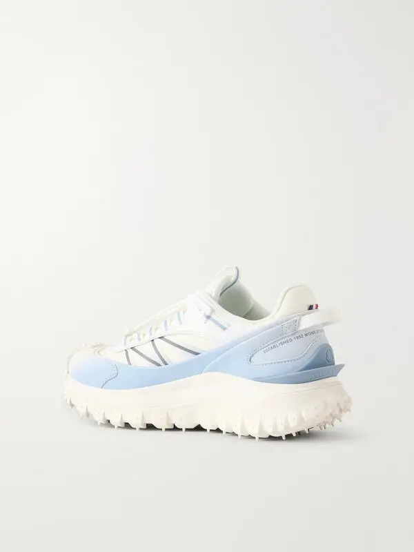 Moncler Trailgrip Gtx Leather-trimmed Mesh And Canvas Sneakers