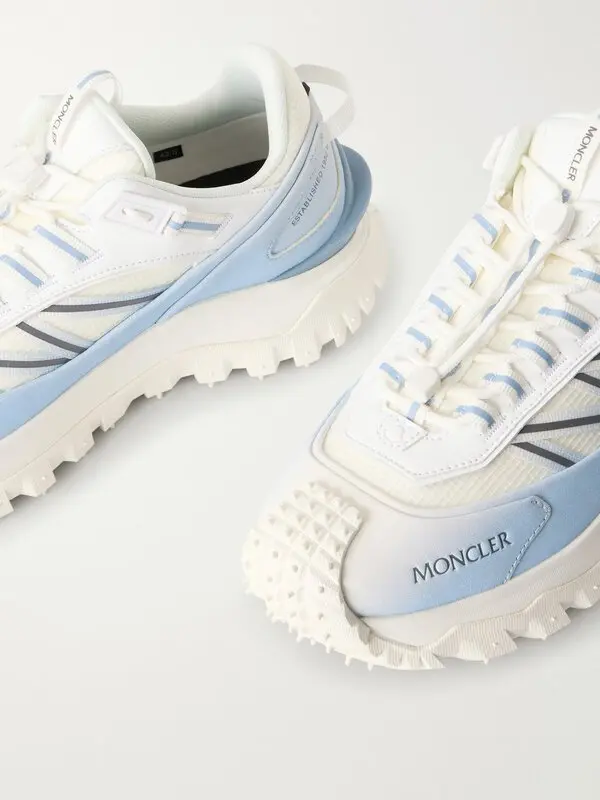 Moncler Trailgrip Gtx Leather-trimmed Mesh And Canvas Sneakers