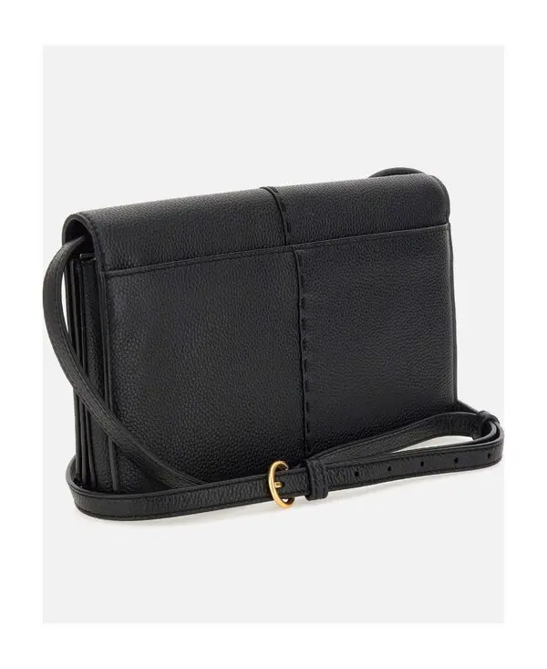 Tory Burch Logo Plaque Shoulder Bag - Black