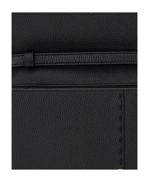 Tory Burch Logo Plaque Shoulder Bag - Black