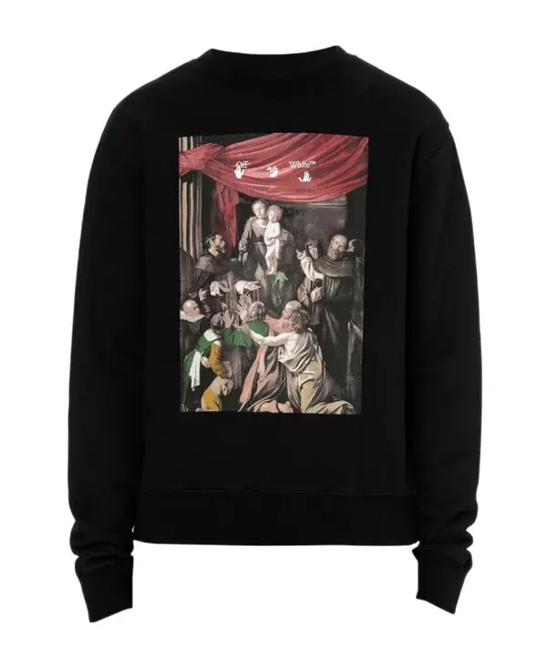 Off-White Caravaggio Painting Long Sleeve Sweatshirt - Black