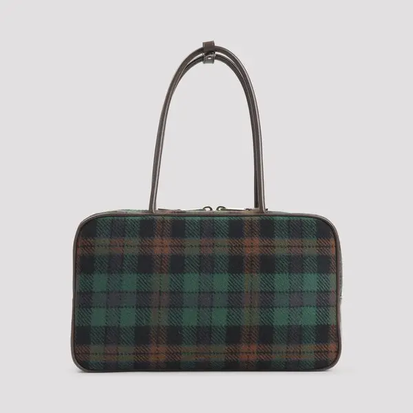 Miu Miu Beau Tartan Top-handle Bag - Black