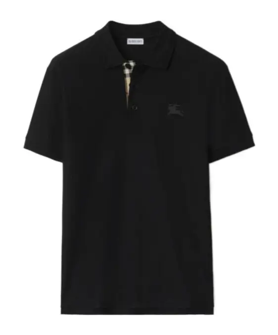 Burberry Eddie Logo Polo Shirt - Black