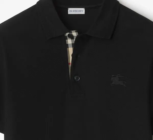 Burberry Eddie Logo Polo Shirt - Black