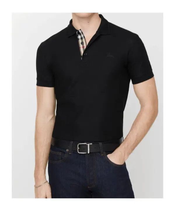 Burberry Eddie Logo Polo Shirt - Black