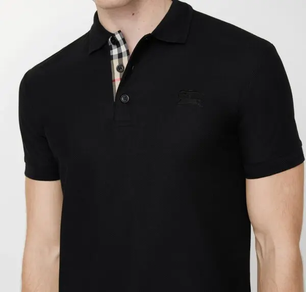 Burberry Eddie Logo Polo Shirt - Black