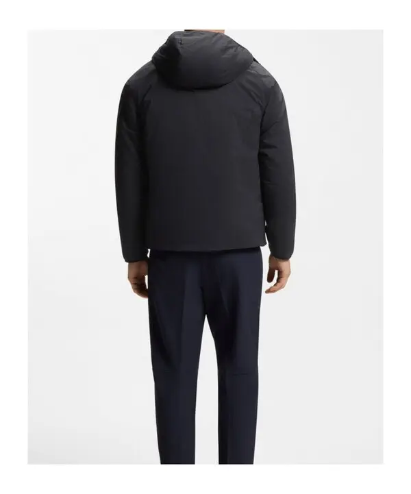 Hugo Boss Water-repellent Hooded Jacket - Black
