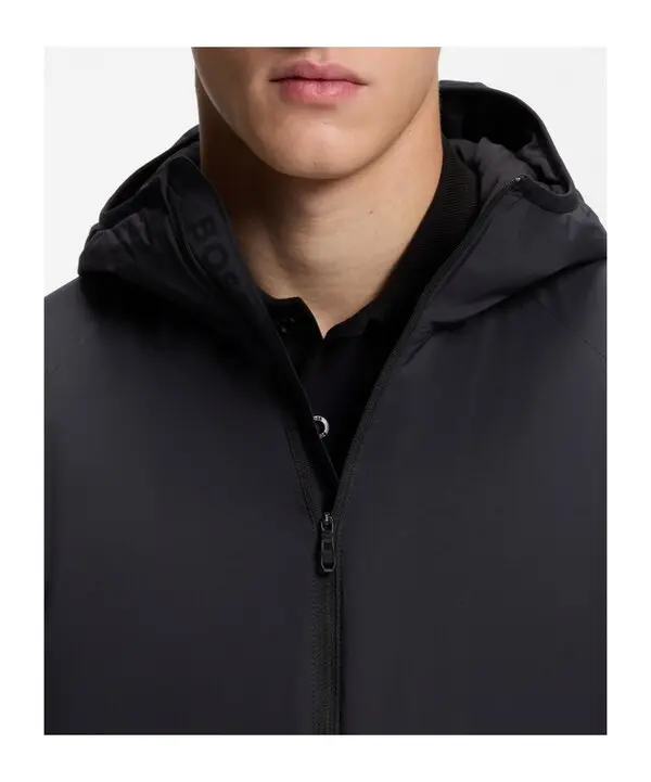 Hugo Boss Water-repellent Hooded Jacket - Black