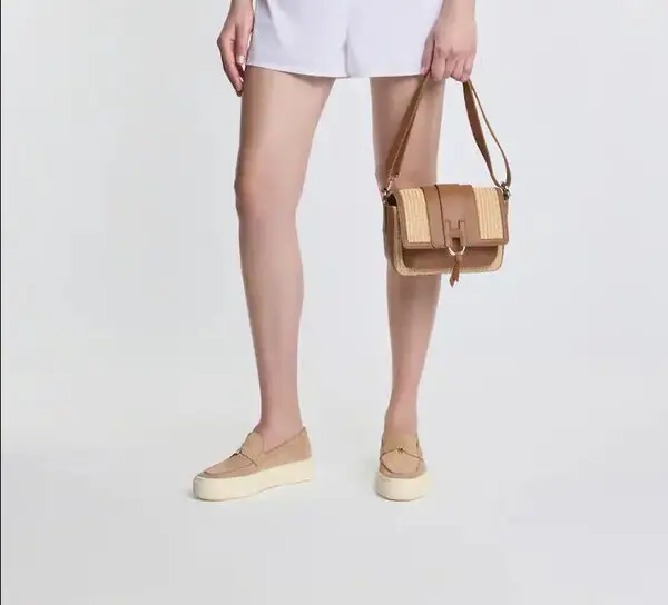 Hogan Platform Loafers With H Pendant Detail