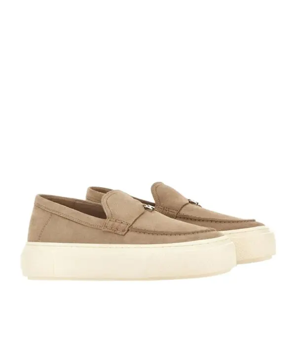 Hogan Platform Loafers With H Pendant Detail