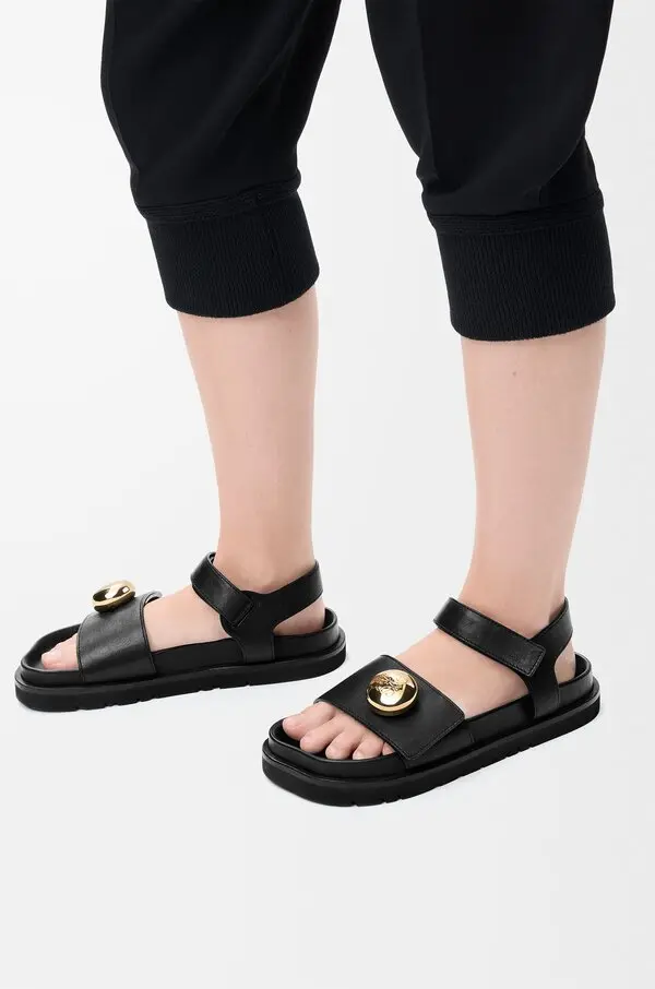 Loewe Anagram Pebble Sandals - Black