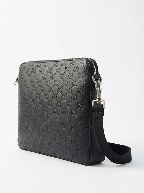 Gucci Gg Emblem Medium Crossbody Bag - Black