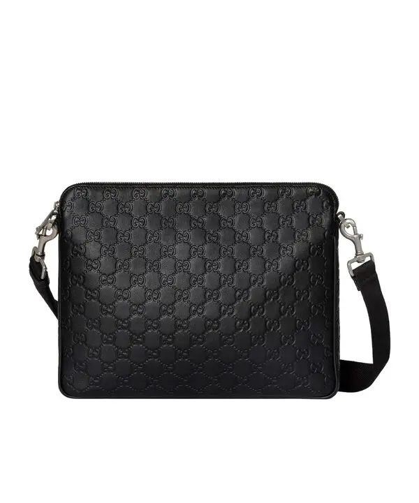 Gucci Gg Emblem Medium Crossbody Bag - Black