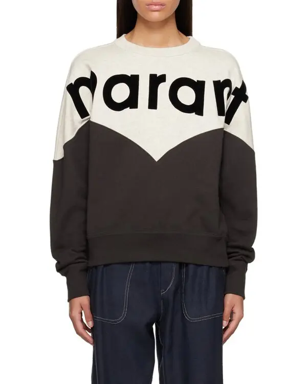 Isabel Marant Étoile Paneled Logo Sweatshirt - Black
