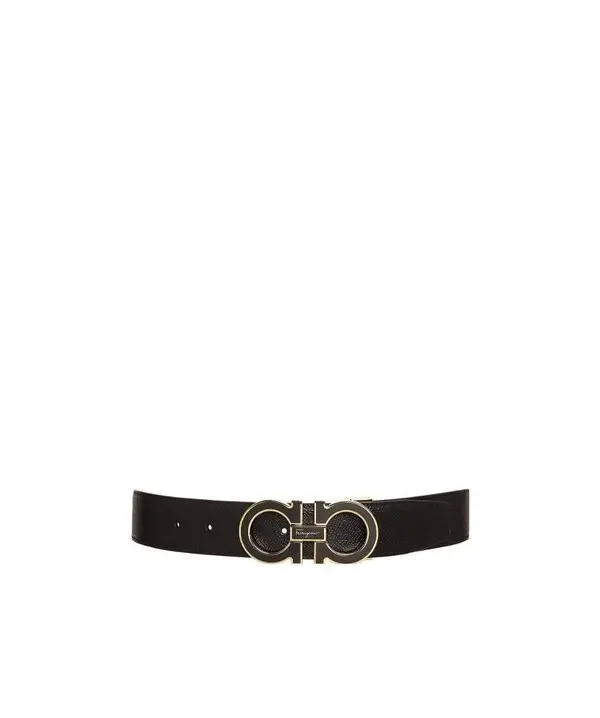 FERRAGAMO Gancini Buckle Belt - Black