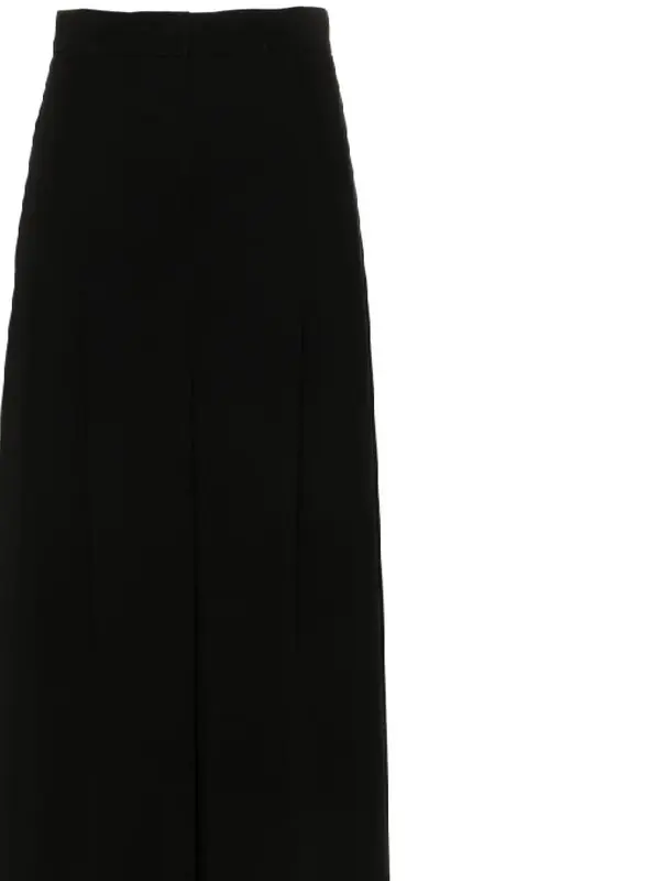 Max Mara Sportmax High Waist Wide Leg Trousers - Black