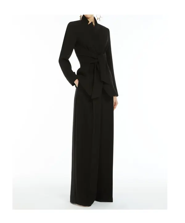 Max Mara Sportmax High Waist Wide Leg Trousers - Black