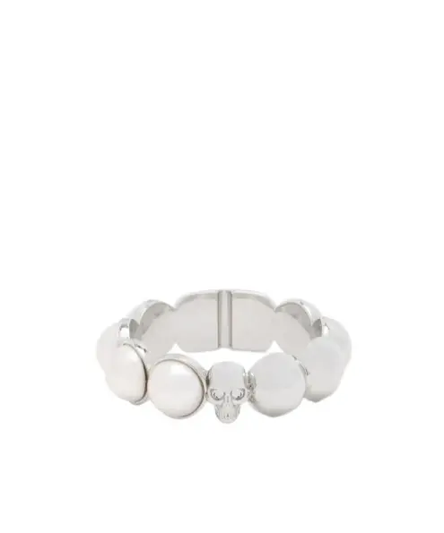Alexander McQueen Skull Embellished Ring - Silver