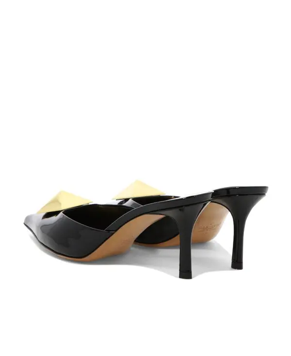 Valentino Garavani One Stud 70mm Leather Mules - Black