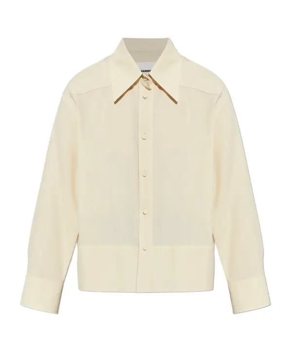 JIL SANDER Long-sleeved Buttoned Shirt - Nude