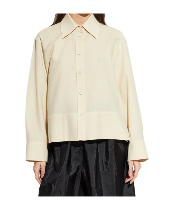 JIL SANDER Long-sleeved Buttoned Shirt - Nude