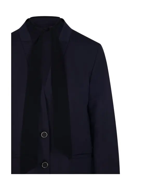 FORTE_FORTE Single-breasted Blazer With Scarf - Black