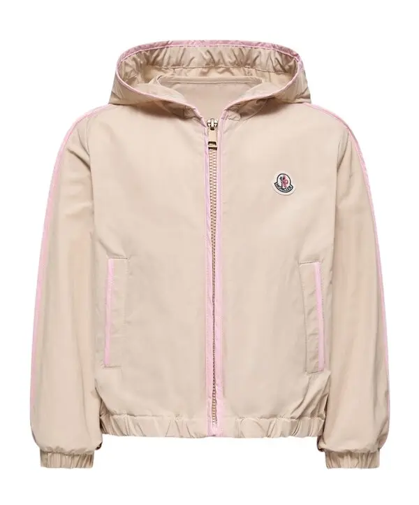 Moncler Sarracenia Hooded Jacket With Zip Closure - Beige