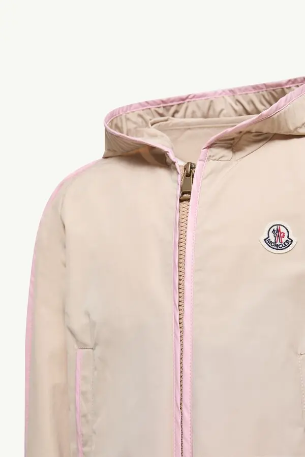 Moncler Sarracenia Hooded Jacket With Zip Closure - Beige