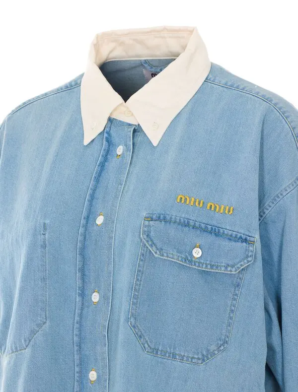 Miu Miu Oversized Denim Shirt