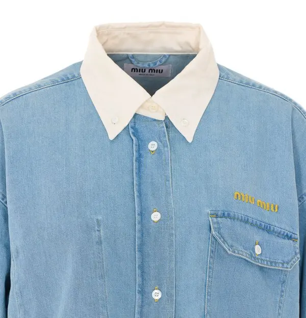 Miu Miu Oversized Denim Shirt
