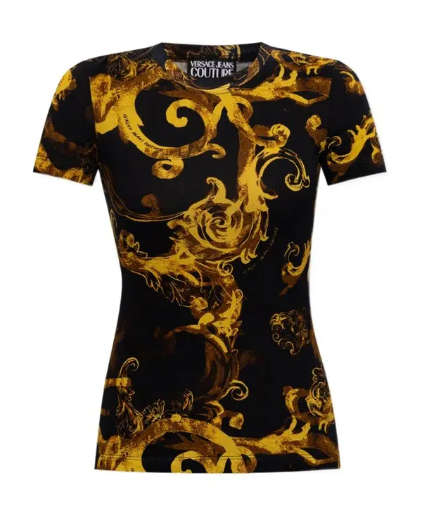 Versace Watercolour Print Crewneck T-shirt