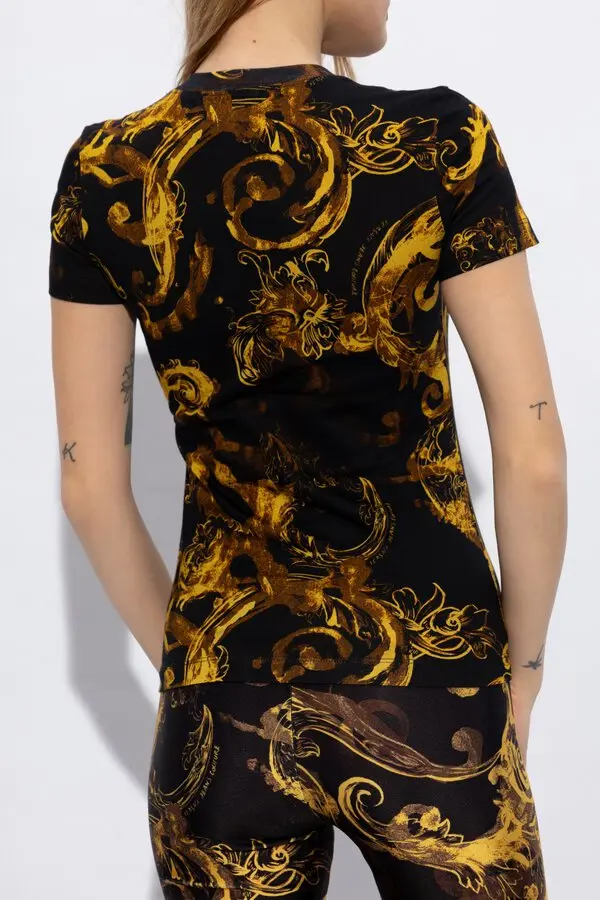 Versace Watercolour Print Crewneck T-shirt