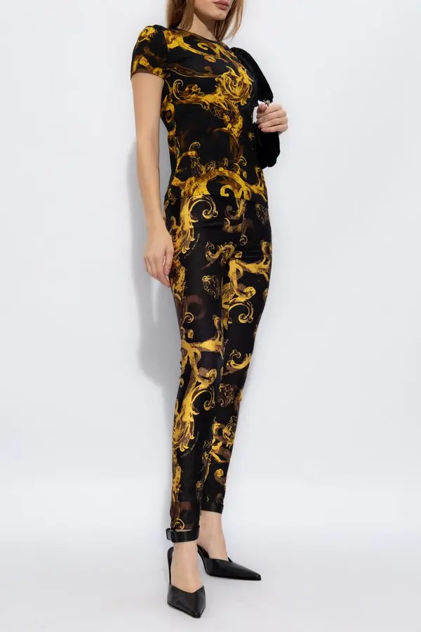 Versace Watercolour Print Crewneck T-shirt