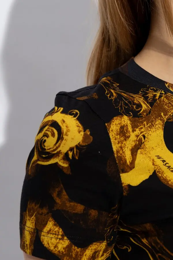 Versace Watercolour Print Crewneck T-shirt
