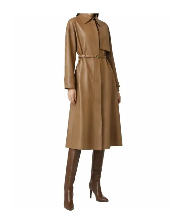 Fendi Belted Midi Trench Coat