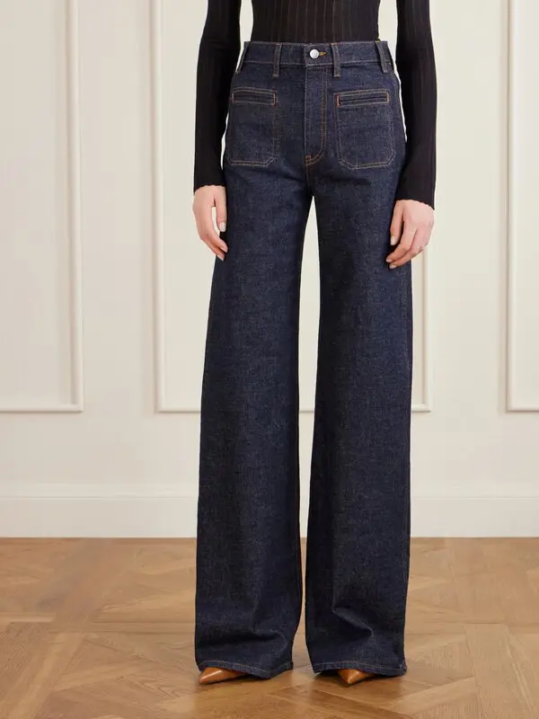 Khaite Delmonico High-waisted Wide-leg Jeans