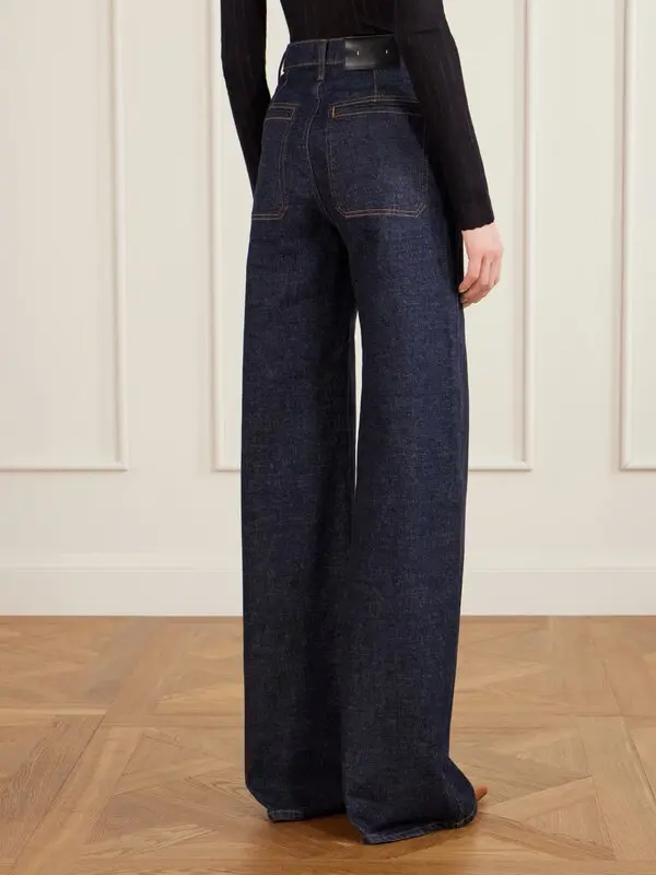 Khaite Delmonico High-waisted Wide-leg Jeans