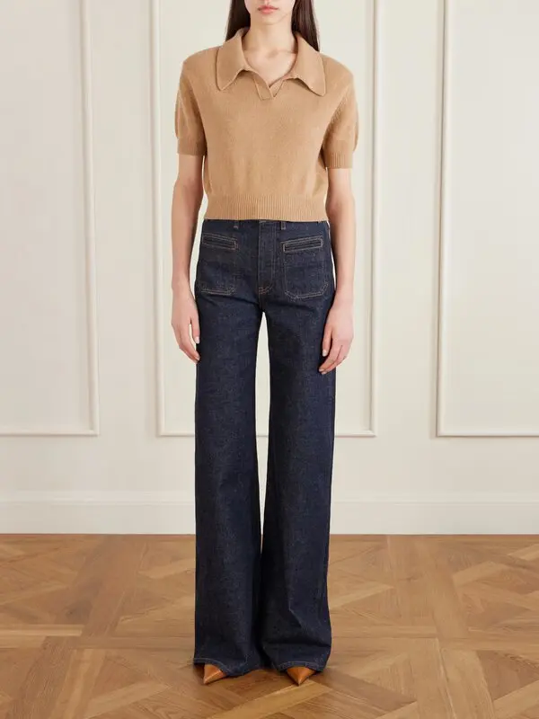 Khaite Delmonico High-waisted Wide-leg Jeans