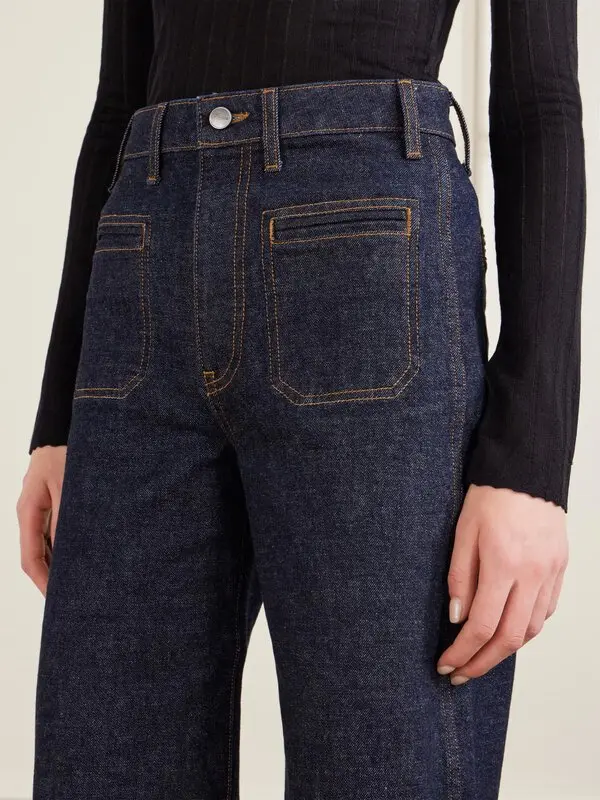 Khaite Delmonico High-waisted Wide-leg Jeans