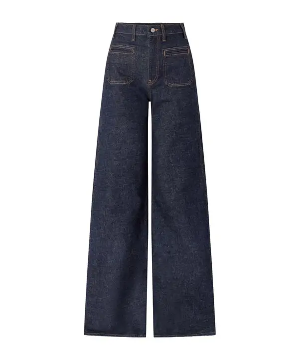 Khaite Delmonico High-waisted Wide-leg Jeans - Blue