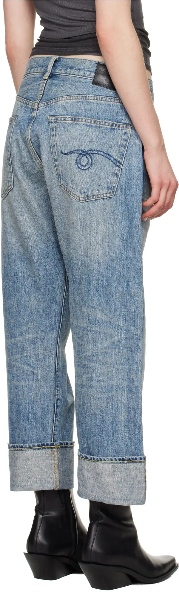 R13 Belt Loop Jeans - Gray